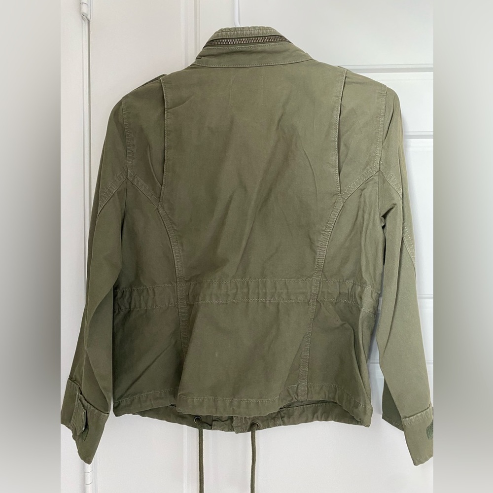 Zara Army Utility Jacket With Adjustable Waist - Gem
